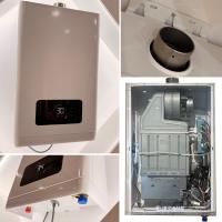 China Tankless Gas Boiler with Corrosion-Resistant 304 Stainless Steel Exchanger for Hard Water Scale Protection and Rapid 10s Instant Heating for sale