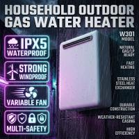 China 26L Capacity Outdoor Gas Water Heater with Oxygen-free Copper Heat Exchanger for High Reliability for sale