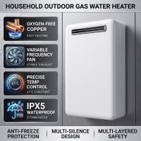 China 26L Capacity Outdoor Gas Water Heater with Oxygen-free Copper Heat Exchanger for High Reliability for sale