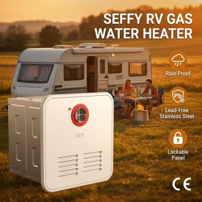 China Rainproof RV Propane Water Heater with Lead-Free Stainless Steel and Lockable Panel for sale