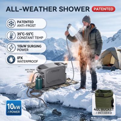 China Winter Snow Camping Anti-Frost 10kW Propane Water Heater 5200mAh Battery for sale