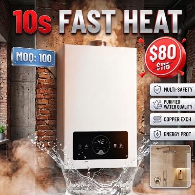 China 10s Fast Heat LPG Gas Water Heater Copper Exchanger Instant Boiler Wholesale Supply for sale