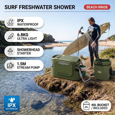 China Portable Propane Water Heater 3L Flow 5200mAh Battery for Surf Beach Shower for sale