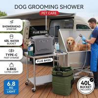 China Mobile Pet Groomer Stainless Tub Dog Bathing System Type-C PD Fast Charging for sale