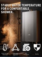 China Stable Temperature Gas Water Heater for Comfortable Shower Wall Mounted Instant Boiler for sale