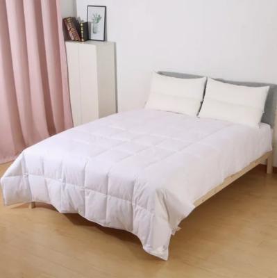 China White Home King Size Solid Microfiber Comforter With Piping Duvet Quilt for sale