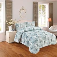 China Flower Printed Microfiber Bed Sheet Queen Size Microfiber Comforter Cover Easy Care for sale