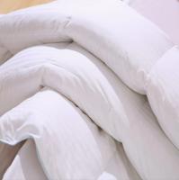 China 100% Cotton 233t Hotel Quilted Down Comforter Satin Stripe for sale