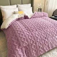 China Pink Super King Fleece Bedding Winter Warmth Super Softness Fleece King Size Bedding for sale
