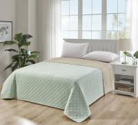 China Microfiber Reversible Bed Spread 75gsm Polyester with Ultrasonic Design for sale