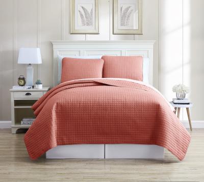 China Microfiber Ultrasonic Bedspread Machine Washable Polyester Fiber Bed Cover Set for sale