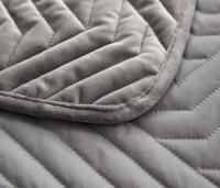 China Crystal Velvet Ultrasonic Embossed Bedspread Solid Color Flannel with Cotton Padding Thick Quilted Blanket for sale