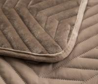 China Custom Solid Color Ultrasonic Bedspread Velvet Quilted Bed Spread 220x240cm 240x260cm for sale