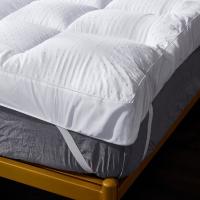 China 3D Embossed White Bedding Mattress Protector Hotel Waterproof Mattress Pad for sale