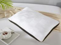 China Soft Polyester Filled Pillow Breathable Cotton Gusseted Bed Pillow Machine Washable for sale