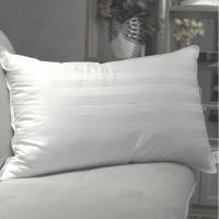 China Machine Washable All Cotton Pillows Polyester Down Filling Satin Stripe Pillow for sale
