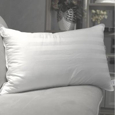 China Machine Washable All Cotton Pillows Polyester Down Filling Satin Stripe Pillow for sale