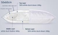 China Hypoallergenic Fluffy Down And Feather Pillows Double Stitched Soft Feather Pillows for sale