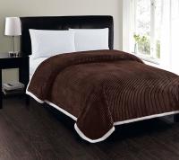 China Jacquard Style Brown Flannel Blanket All Season Plain Ultra Soft Blanket for sale