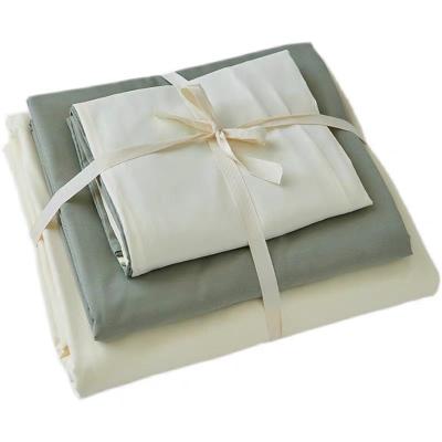 China White Gray Beige Microfiber Bed Linens Fade Resistant Solid Dyed Bed Sheet Set for sale
