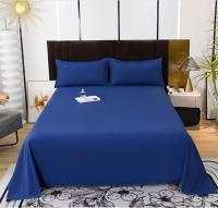 China Egyptian Hypoallergenic Cotton All Season Plain Bed Sheet Set With Pillowcases for sale