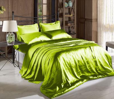 China Luxurious All Season Sateen Bed Sheet Fade Resistant Hypoallergenic Satin Sheets for sale