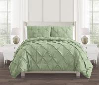China Luxurious Hypoallergenic Pleated Microfiber Duvet Cover Set With Corner Ties for sale