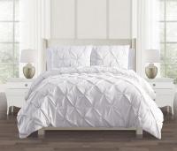 China Soft Solid Microfiber Duvet Cover Wrinkle And Fade Resistant Pleated Duvet Cover Set for sale