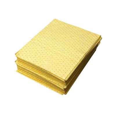 China Nonwoven Chemical Absorbent Pads 40x50cm 200-400 GSM for Industrial Hazmat Spill Control for sale