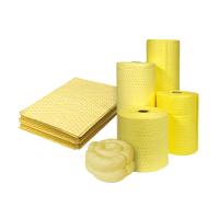 China 3mm HazMat Chemical Absorbent Pads 15x18 Inches for Corrosive Spills - 200-400 GSM Polypropylene for sale