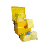 China 360L Wheeled Bin Chemical Spill Kit for Acids and Caustics | 72x84x110cm Yellow Container for sale
