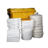 China 360L Wheelie Bin Oil Only Spill Kit for Factory and Marine Spill Control - 360L Capacity with Hydrophobic Absorbents for sale