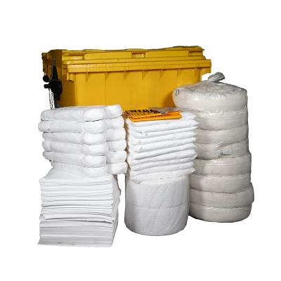 China 360L Wheelie Bin Oil Only Spill Kit for Factory and Marine Spill Control - 360L Capacity with Hydrophobic Absorbents for sale