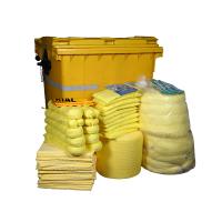 China 1100 Litre HazMat Spill Kit for Acid Cleanup with 400 Absorbent Pads and Full PPE for sale