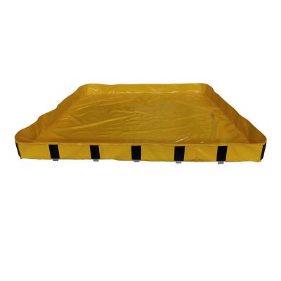 China RF Welding Heavy Duty PVC Spill Containment Berms - Drive-Through Models 120x120cm to 600x600cm with 54L to 2700L Capacity for sale