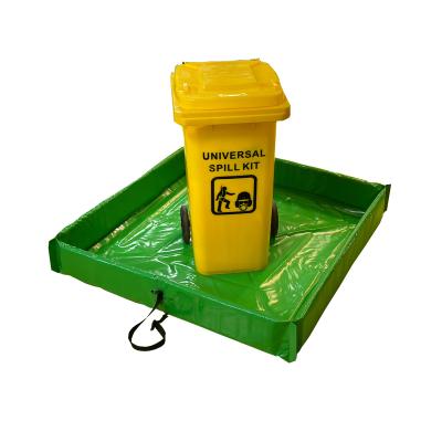 China Chemical Resistant Collapsible Spill Berms 60x60cm to 600x600cm with 54L to 2700L Capacity for Petroleum and Chemical Storage for sale