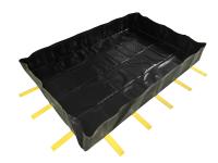 China Portable Spill Containment Berms - L-Bracket Bunding System 30cm Height, 136L to 1080L Capacity for sale