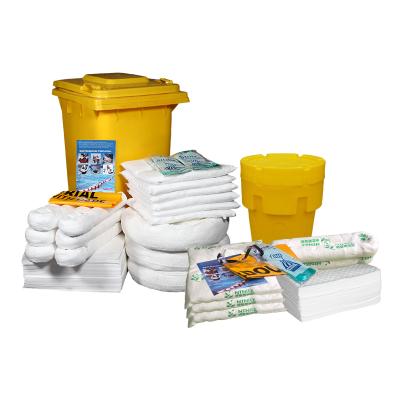 China Custom Wheeled Bins Oil Only Spill Kit 100L-360L Capacity for Hydrocarbon Emergency Response for sale