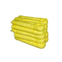 China High Absorbency Yellow PP Chemical Absorbent Socks for Hazardous Liquid Spills for sale
