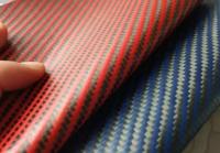 China DuPont Carbon Fiber Composite Materials 2X2 Twill Weave Red Aramid Fiber Fabric for sale