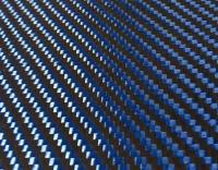 China Orange Blue Hybrid Carbon Kevlar Fabric , 200GSM Aramid Carbon Mixed Cloth for sale