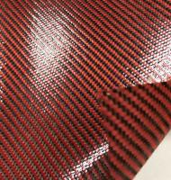 China TPU 3K Carbon Fiber Fabric Shoes Belts Wallets Bags Hats Accesories Material for sale