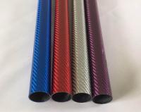 China High Modulus Carbon Fiber Products Colourful Kevlar Aramid Carbon Fiber Tube for sale