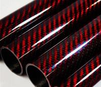 China High Modulus Carbon Fiber Products Colourful Kevlar Aramid Carbon Fiber Tube for sale