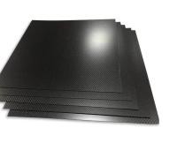 China Glossy 1mm Carbon Fiber Sheet 3K Twill Impact Resistant For Contruction Parts for sale
