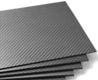 China Glossy 1mm Carbon Fiber Sheet 3K Twill Impact Resistant For Contruction Parts for sale