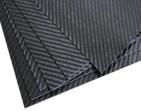 China Glossy 1mm Carbon Fiber Sheet 3K Twill Impact Resistant For Contruction Parts for sale