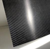 China Glossy 1mm Carbon Fiber Sheet 3K Twill Impact Resistant For Contruction Parts for sale