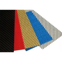 China Carbon Fiber Sheet 3K Twill or Plain Colorful Kevlar Impact Resistant piece in different thickness for sale