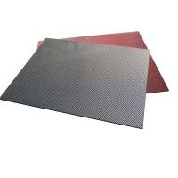China Carbon Fiber Sheet 3K Twill or Plain Colorful Kevlar Impact Resistant piece in different thickness for sale